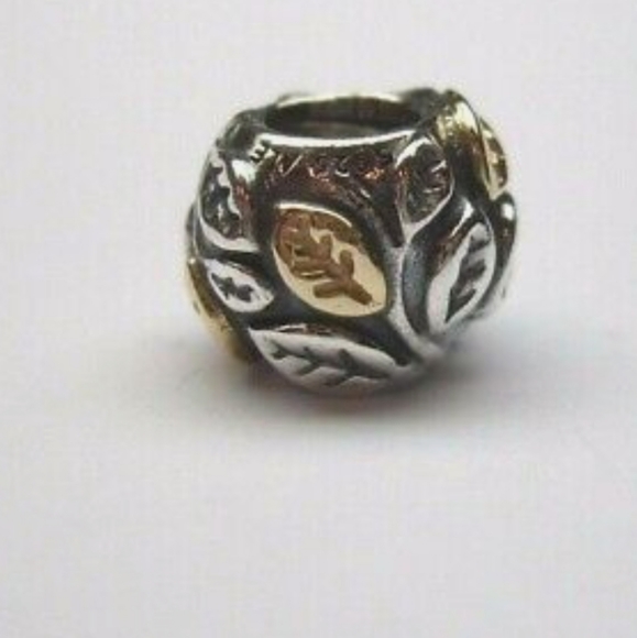 Pandora | Jewelry | Pandora Two Tone Tree Of Life Leaf Charm Sterling ...